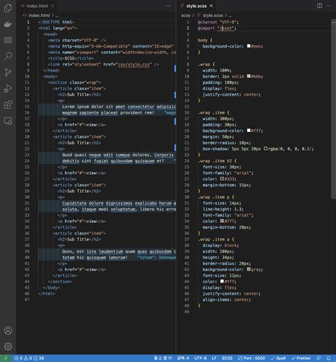 Sassscss 정의 설치 및 기초 문법