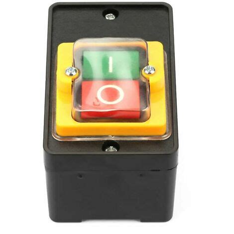 Commutateur à Bouton Poussoir AC 220V 380V 10A Interrupteur à Bouton