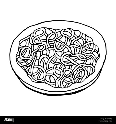 Pasta Noodles Coloring Page