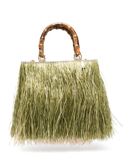 La Milanesa Medium Scicli Fringed Raffia Tote Bag Editorialist