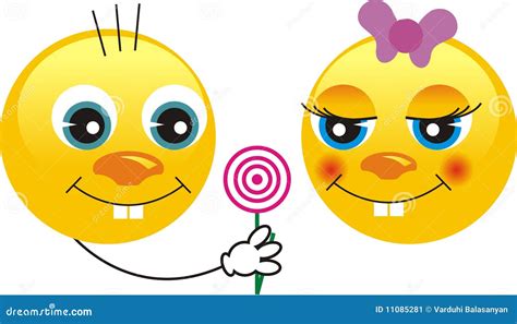 Caras Sonrientes De La Emoción Ilustración del Vector Ilustración de