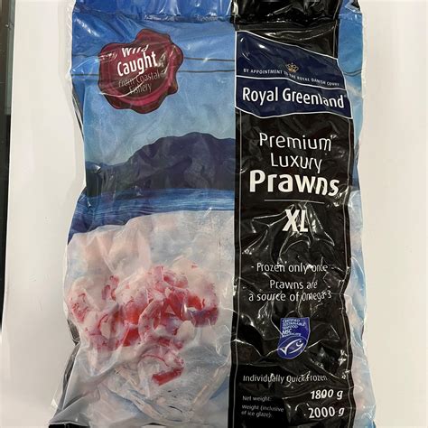 Royal Greenland Frozen Premium Luxury Xl Cold Water Prawns