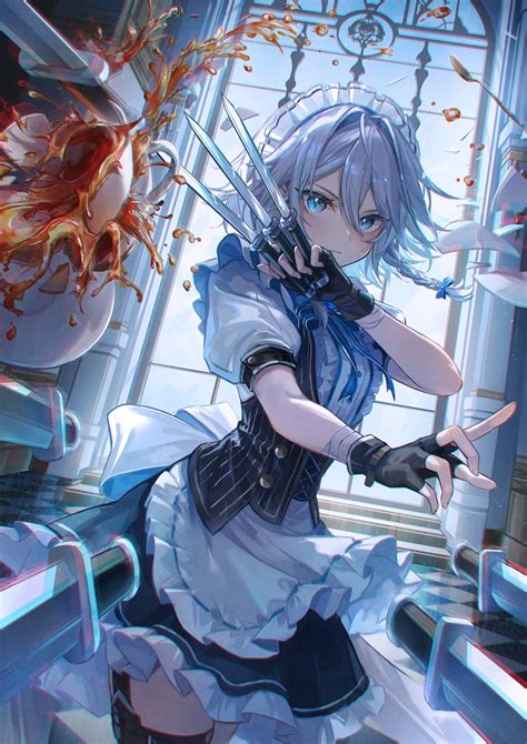 Izayoi Sakuya Touhou Drawn By Kyusoukyu Danbooru
