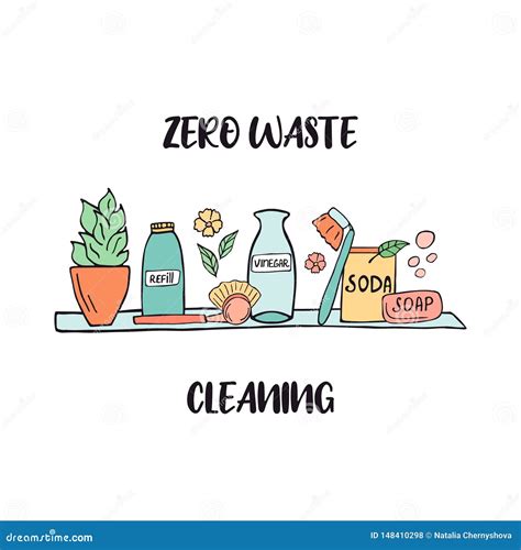 Zero Waste Lettering Text Sign Or Logo Waste Management Concept