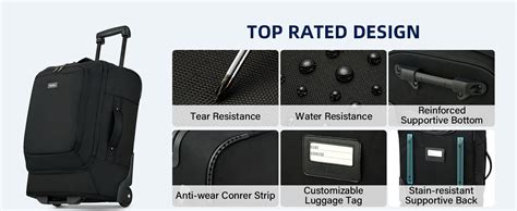 Hantrip Small Rolling Carry On Luggage Suitcases Duffle