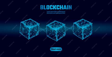 Premium Vector Blockchain Cube Chain Symbol On Square Code Big Data