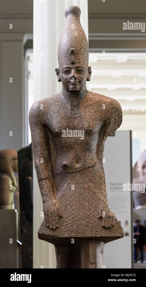 London England Statue Of Egyptian Pharaoh Thutmose Iii Wearing The