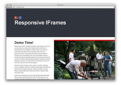 iframes responsive design awesome apis by dion almaer ben and
