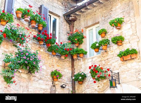 Assisi Village In Umbria Region Italy The Town Is Famous For The Most