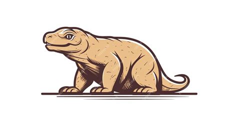 Premium Vector Komodo Dragon Vector On A White Background