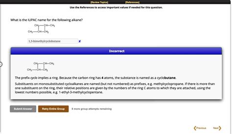 What Is The Iupac Name For The Following Alkane Ch2 Ch Ch3 Ch3 Ch Ch2 1 3 Bimethylcyclobutane