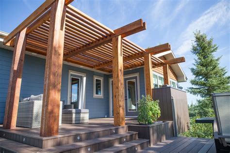 Composite Deck Cedar Pergola Final Cut Creations