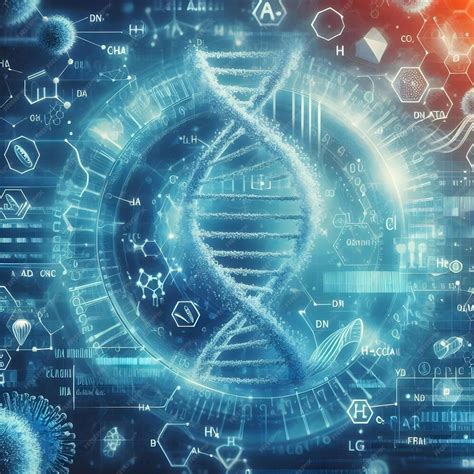 biotechnology bioinformatics concept of dna and protein letter