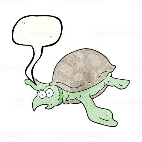 Speech Bubble Textured Cartoon Turtle 45203194 Png