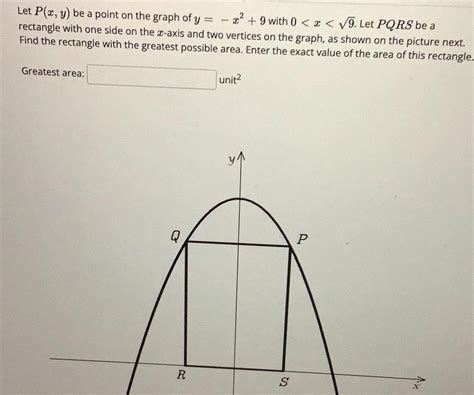 [answered] let p x y be a point on the graph of y x 9 with 0 x 9 let