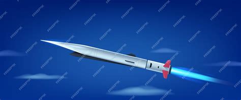 Premium Vector Flying Hypersonic Missile Hypersonic Missile In The