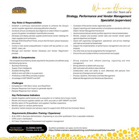 Oilserv Limited On Linkedin Strategy Vendormanagement