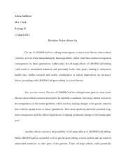 Ethical Considerations Of CRISPR Cas9 Gene Editing For Cystic Course Hero