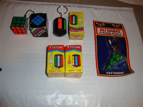 5 Rubiks Cube Key Chains From The 80s Still In Original Package