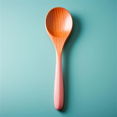 Premium Ai Image Wooden Varnished Spoon Isolated On A Plain
