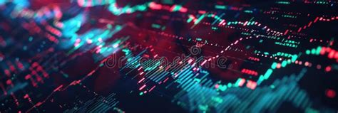 Stock And Forex Trading Chart Digits Numbers Bearish And Bullish