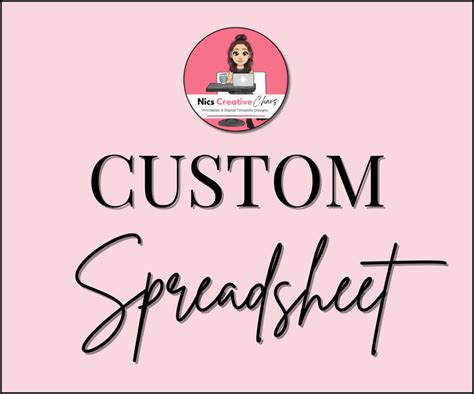 Basic Custom Spreadsheet Template For Google Sheets Or Microsoft Excel