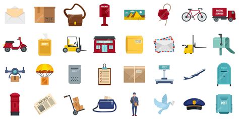 Premium Vector Postman Icons Set