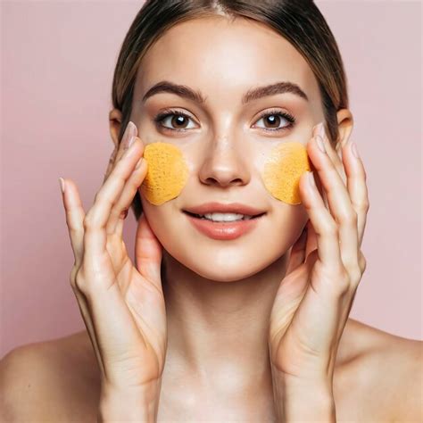 Premium Photo Headshot Of Young Woman Applies Patches Under Eyes For