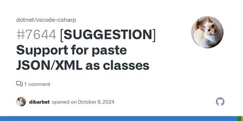 Suggestion Support For Paste Jsonxml As Classes · Issue 7644