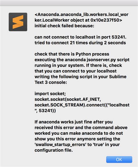 Initial Check Failed Issue 527 DamnWidget Anaconda GitHub