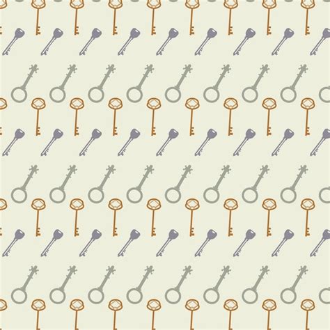 Premium Vector Seamless Pattern Design Keys Vintage Vector