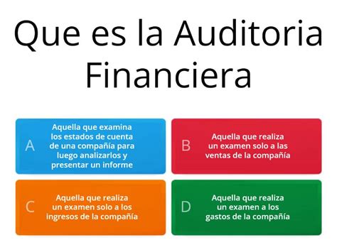 Cuestionario Auditoria Financiera Quiz