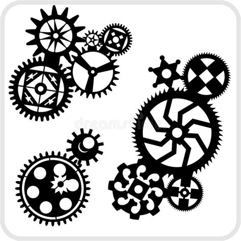 Gear Background Design Vector Set Stock Vector Illustration Of