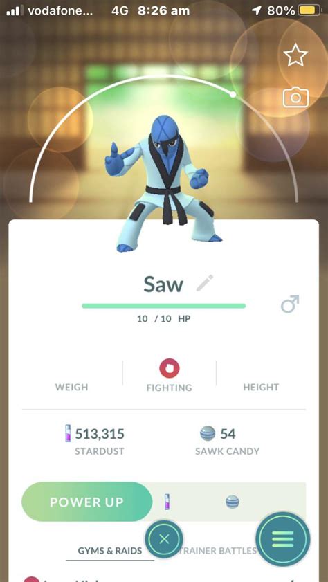 Whats Happend To My Sawk R Pokemongo