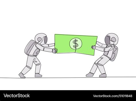 Single Continuous Line Drawing Two Angry Vector Image