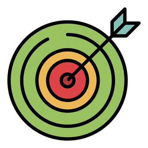 Premium Vector The Arrow Is Right On Target Icon Outline The Arrow Is Right On Target Vector