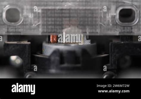 Tape Recorder Head And Roller Assembly Close Up Of A Reel For A Drum