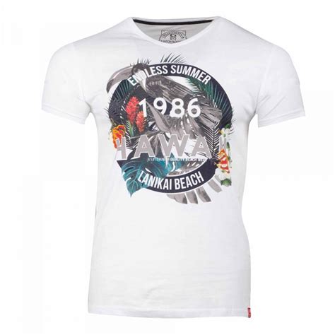 T Shirt Blanc Homme La Maison Blaggio Mandor Espace Des Marques