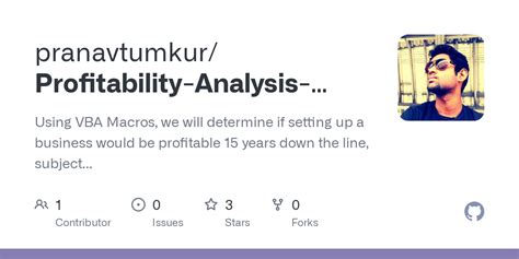 GitHub Pranavtumkur Profitability Analysis Using Monte Carlo Simulation Using VBA Macros We