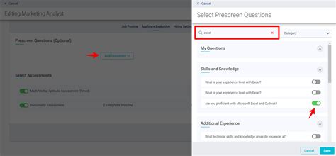 using prescreen questions
