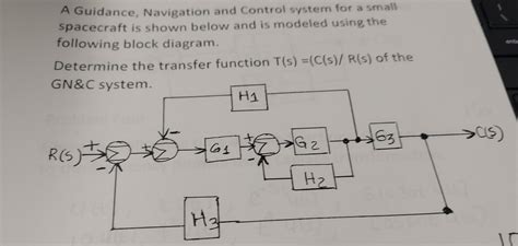 Solved A Guidance Navigation And Control System For A Small