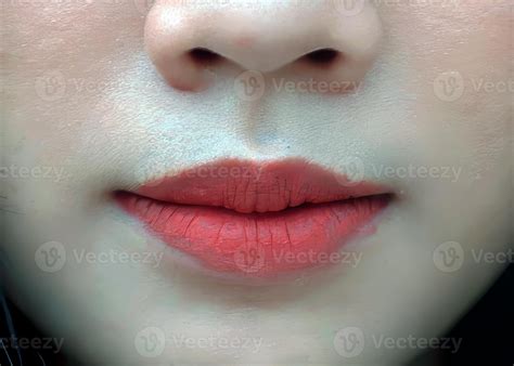 Sexy Lips Close View Photo Female Lips With Lipstick Closeup