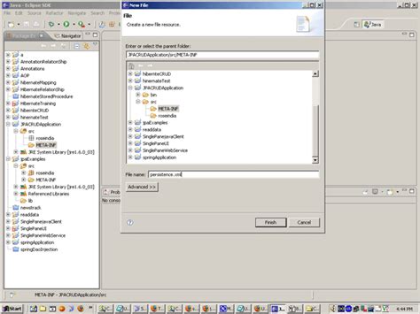 Creating Files In Jpa Project