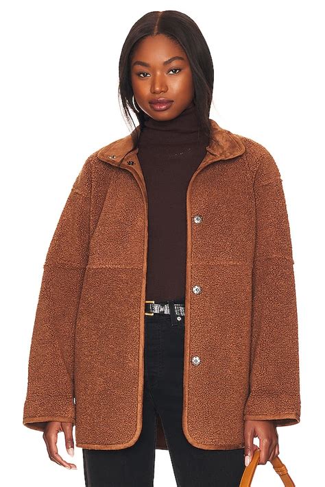 Velvet By Graham And Spencer Albany Sherpa Jacket In Roast Revolve