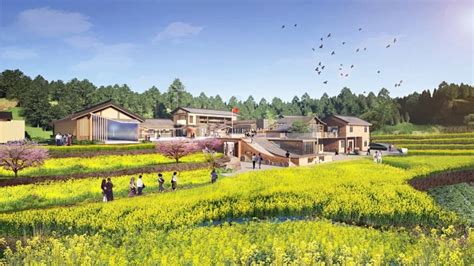 现代美丽乡村田园景观效果图欣赏【知末效果图】 花瓣网