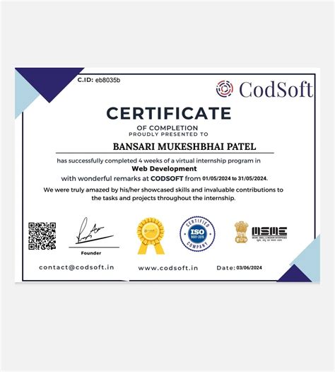 Bansari Patel On Linkedin Thrilled To Have Completed My Virtual