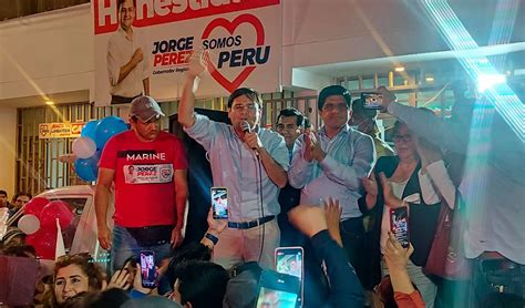 Elecciones Lambayeque al 100 de actas procesadas Jorge Pérez será el