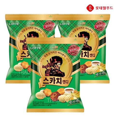 롯데웰푸드 스카치 캔디 세가지맛 317g 3개 대용량 사탕 버터 커피 바나나 후식 티몬