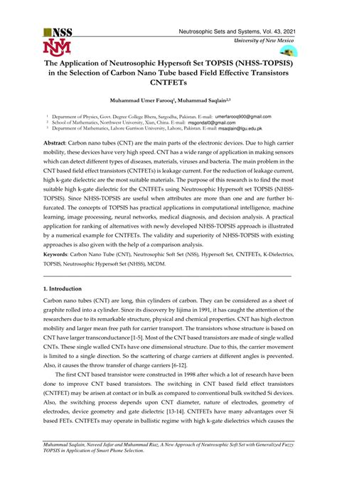 Pdf The Application Of Neutrosophic Hypersoft Set Topsis Nhss Topsis In The Selection Of