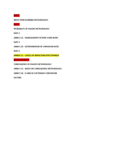 Api 581 Summery Pdf